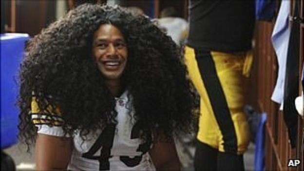 NFL player Troy Polamalu gets $1m hair insurance - BBC News