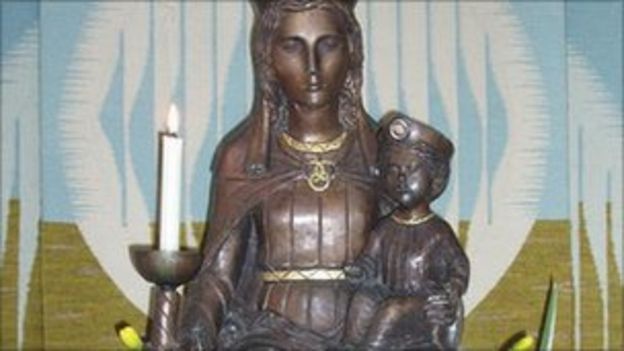 Sacred statue taken from Cardigan to the Pope - BBC News