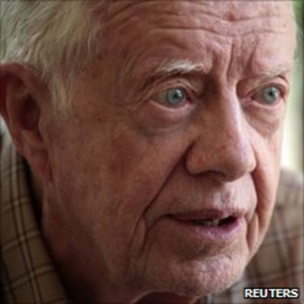 Ex-US President Carter remains in Ohio hospital - BBC News