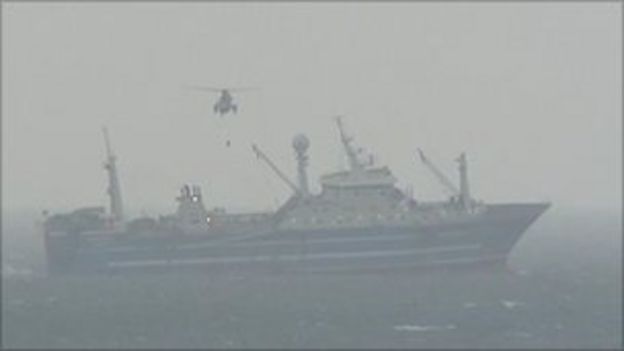 Fire on fishing vessel MV Athena is out after 13 days - BBC News