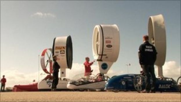 Wind-powered cars sail close to the breeze - BBC News
