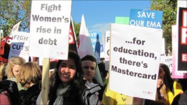 How the student fees protest turned violent - BBC News