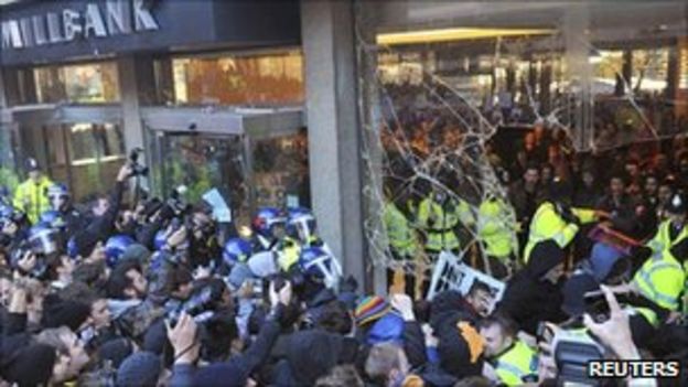 Student tuition fees riot images released by police - BBC News