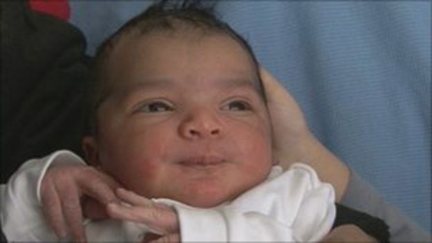 First baby for Burnley's new maternity unit - BBC News