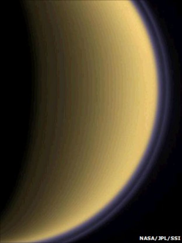 'Ice volcano' identified on Saturn's moon Titan - BBC News