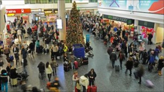 Gatwick Airport flights 'back to normal' after snow - BBC News