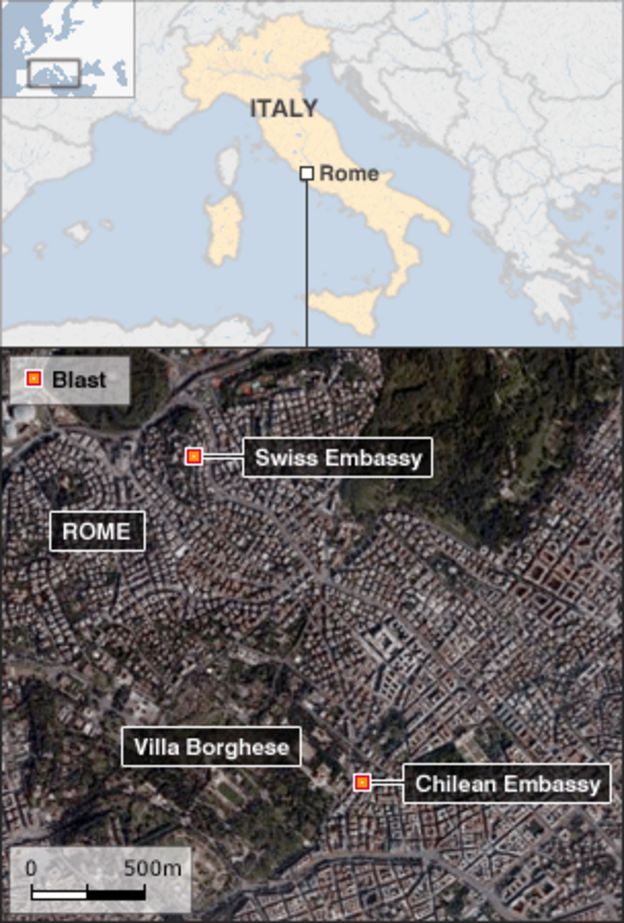 Anarchists blamed for Rome embassy bomb attacks - BBC News