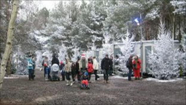 How the crowds were lured to Lapland New Forest - BBC News