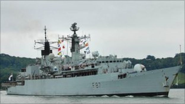 Finial visit for Tyne-built HMS Chatham - BBC News