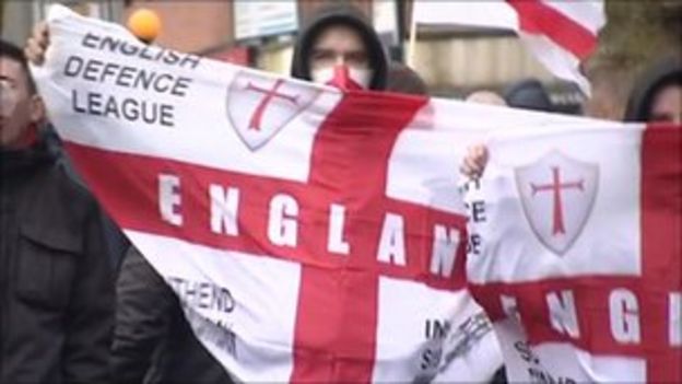 EDL and UAF stage rival protests in Luton - BBC News