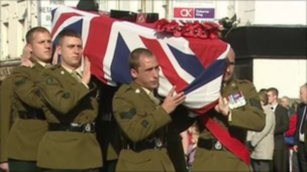 RIR Lance Corporal Stephen McKee's funeral held - BBC News