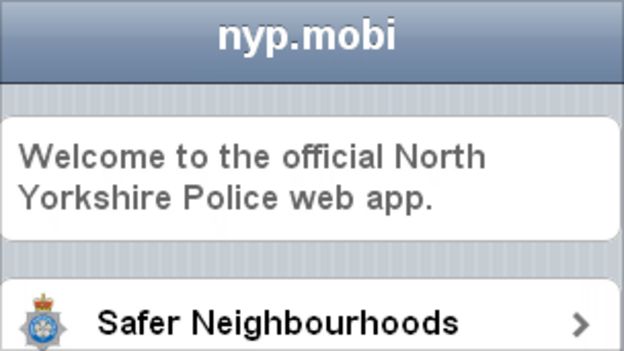North Yorkshire Police launch app for handheld devices - BBC News