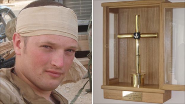 Memorial crucifix unveiled for soldier Andrew Fentiman - BBC News