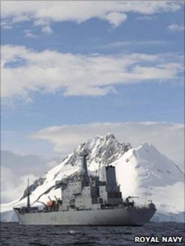 Antarctic survey vessel HMS Scott returns to Devonport - BBC News