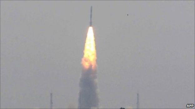 India successfully launches three satellites into space - BBC News