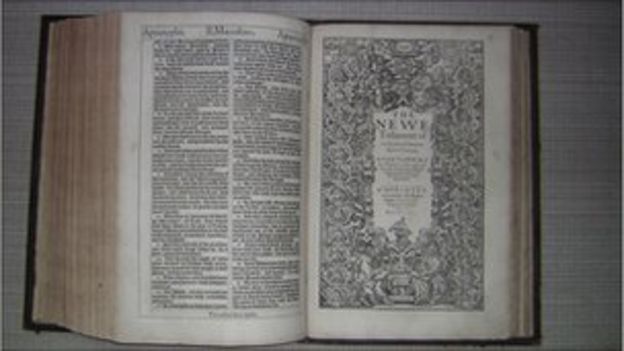 Church discovers a first edition King James Bible - BBC News