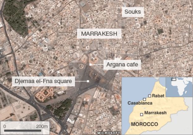 Morocco: Marrakesh bomb strikes Djemaa el-Fna square - BBC News