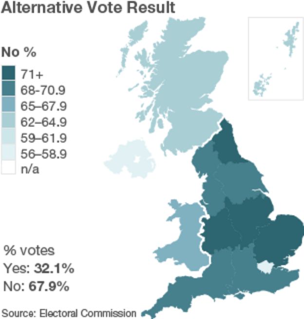 Alternative Vote: regional results - BBC News