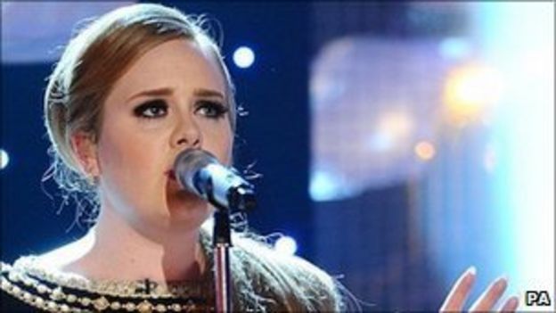 Adele remains top of UK album charts - BBC News
