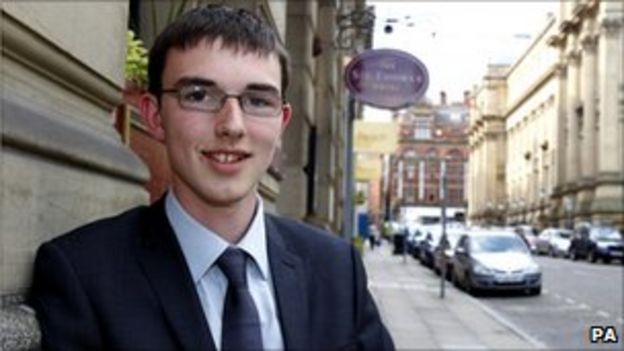 Teenage councillor Jake Morrison takes up office - BBC News