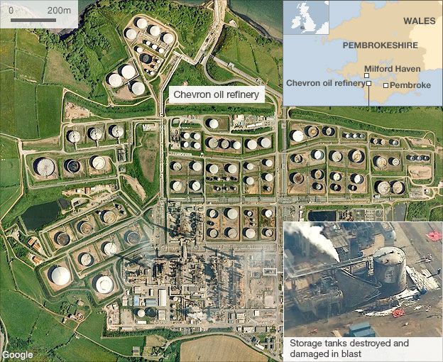Pembroke Chevron refinery blast: Inquiry after four die - BBC News