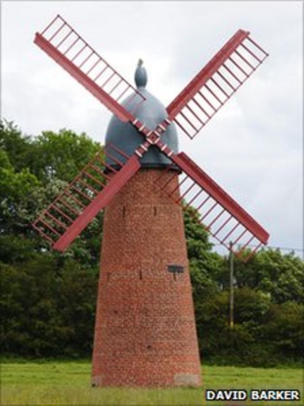 Wigan's Haigh windmill restored with lottery award - BBC News