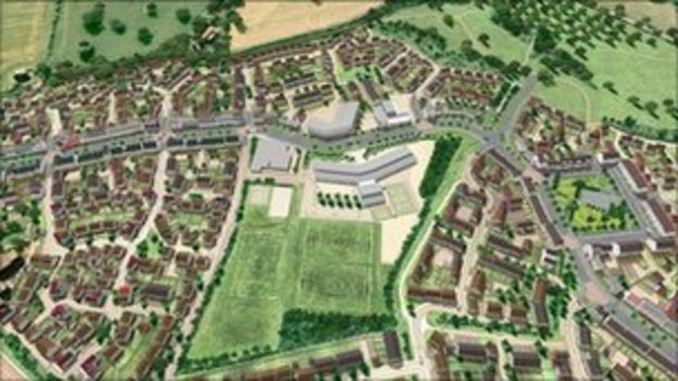 Work starts on Cranbrook 'eco-town' in east Devon - BBC News