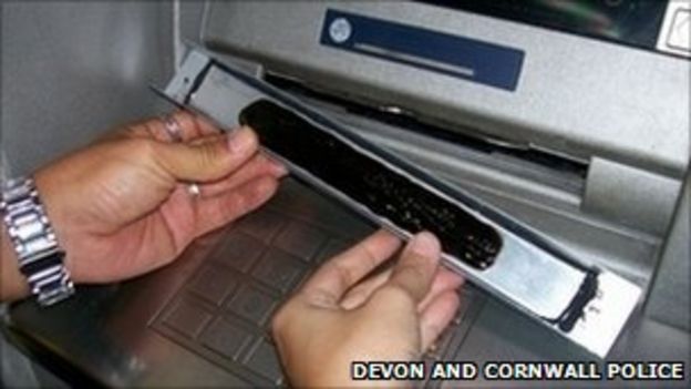 Skimming devices found on Devon cash machines - BBC News