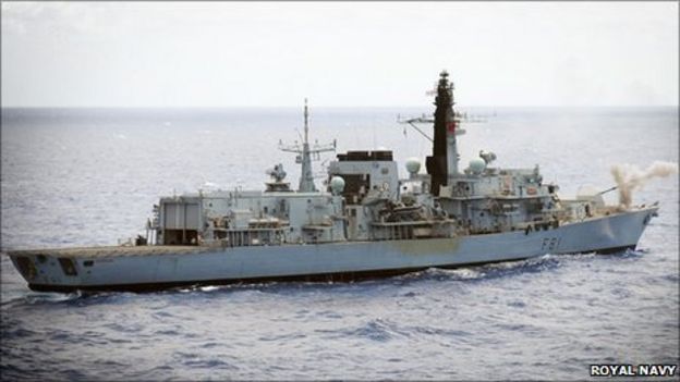 HMS Sutherland left Highlands for Libya Nato operation - BBC News