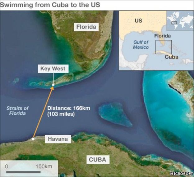 US woman Diana Nyad attempts Cuba to Florida swim - BBC News