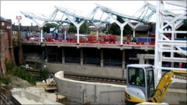Rotherham Central Station development behind schedule - BBC News