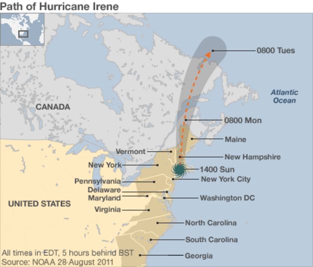 Irene: New York recovers as storm evacuation ends - BBC News