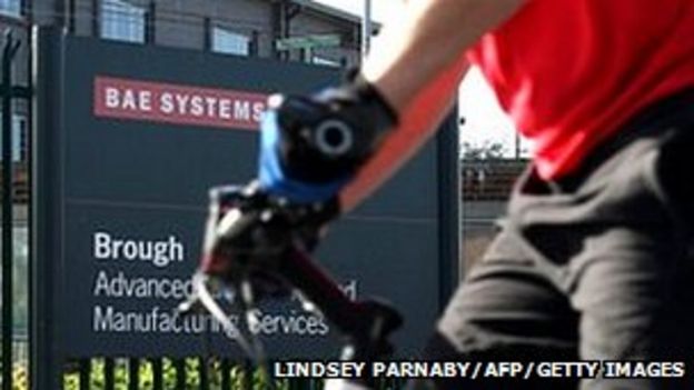 BAE Brough workers hold cycle protest against job cuts - BBC News
