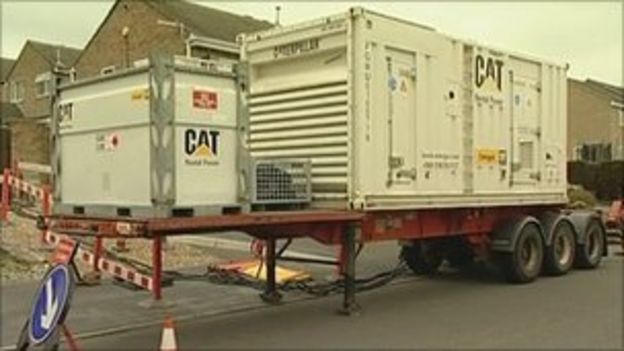 Work to restore power after fire at Winster - BBC News