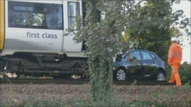 Ramsgate level crossing crash: Two people arrested - BBC News