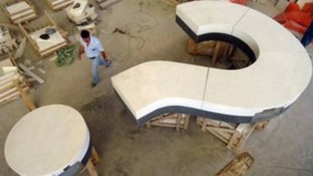 University Campus Suffolk question mark sculpture criticised - BBC News