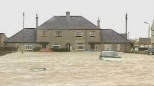 Thatcher's relief cash call after Towyn and Kinmel Bay floods - BBC News