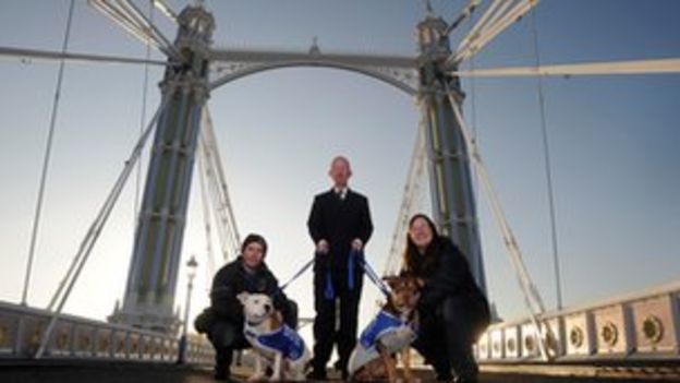 Albert Bridge reopens after two years of repairs - BBC News