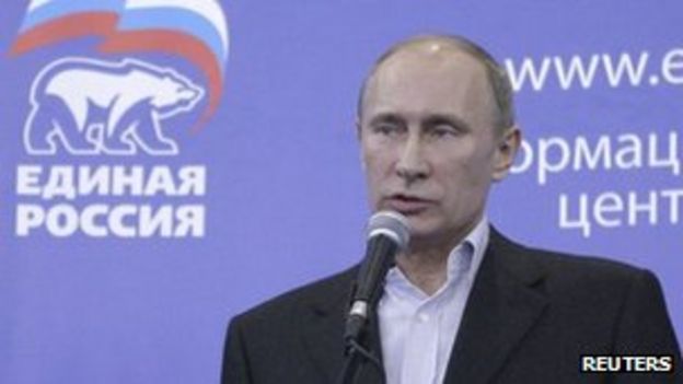 Putin's United Russia party suffers poll setback - BBC News