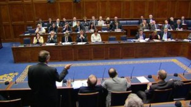 Northern Ireland Assembly debates David Cameron EU veto - BBC News