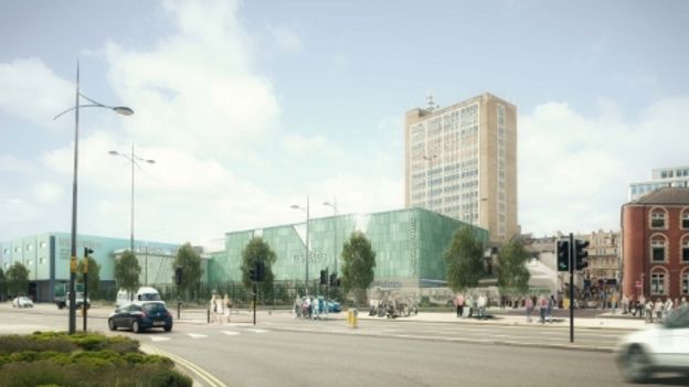 Newport Chartist mural: Two hundred at demolition protest - BBC News