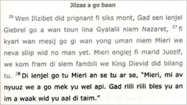 Jamaica's patois Bible: The word of God in creole - BBC News