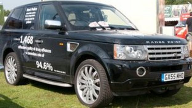 Kent Police brand seized Range Rover to deter criminals - BBC News
