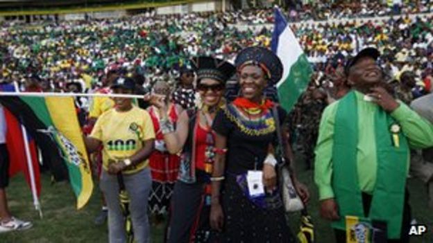 ANC at 100: Thousands attend celebration rally - BBC News