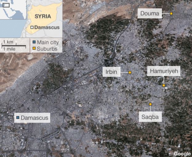 Syrian army returns to Damascus suburbs - BBC News