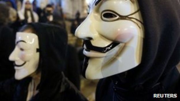 Hackers vow new 'Anonymous' attacks on Kremlin groups - BBC News