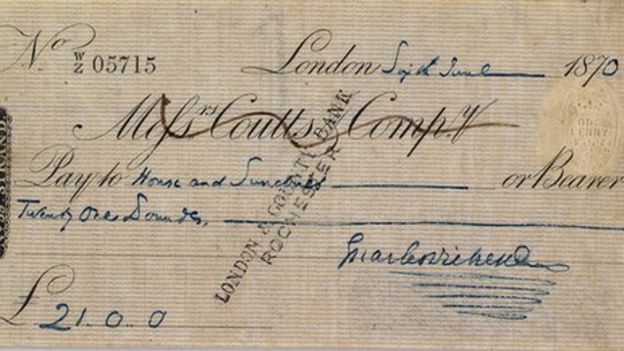 Charles Dickens: National Library of Wales has writer's cheque - BBC News
