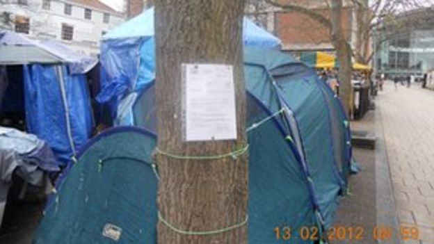 Occupy Norwich protest group issued with court notice - BBC News