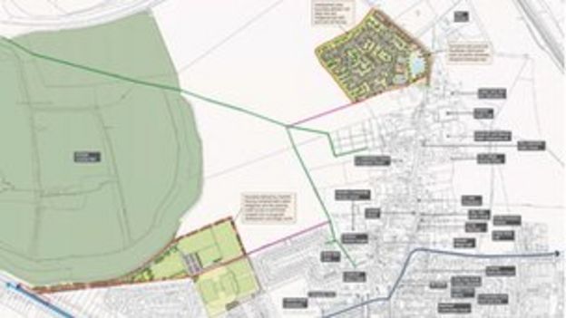 Plan for new homes in Irchester - BBC News