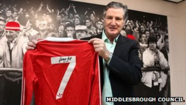 George Best Middlesbrough shirt goes on display - BBC News